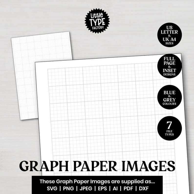 Graph Paper PDF Templates | Graph Paper Images - Etsy