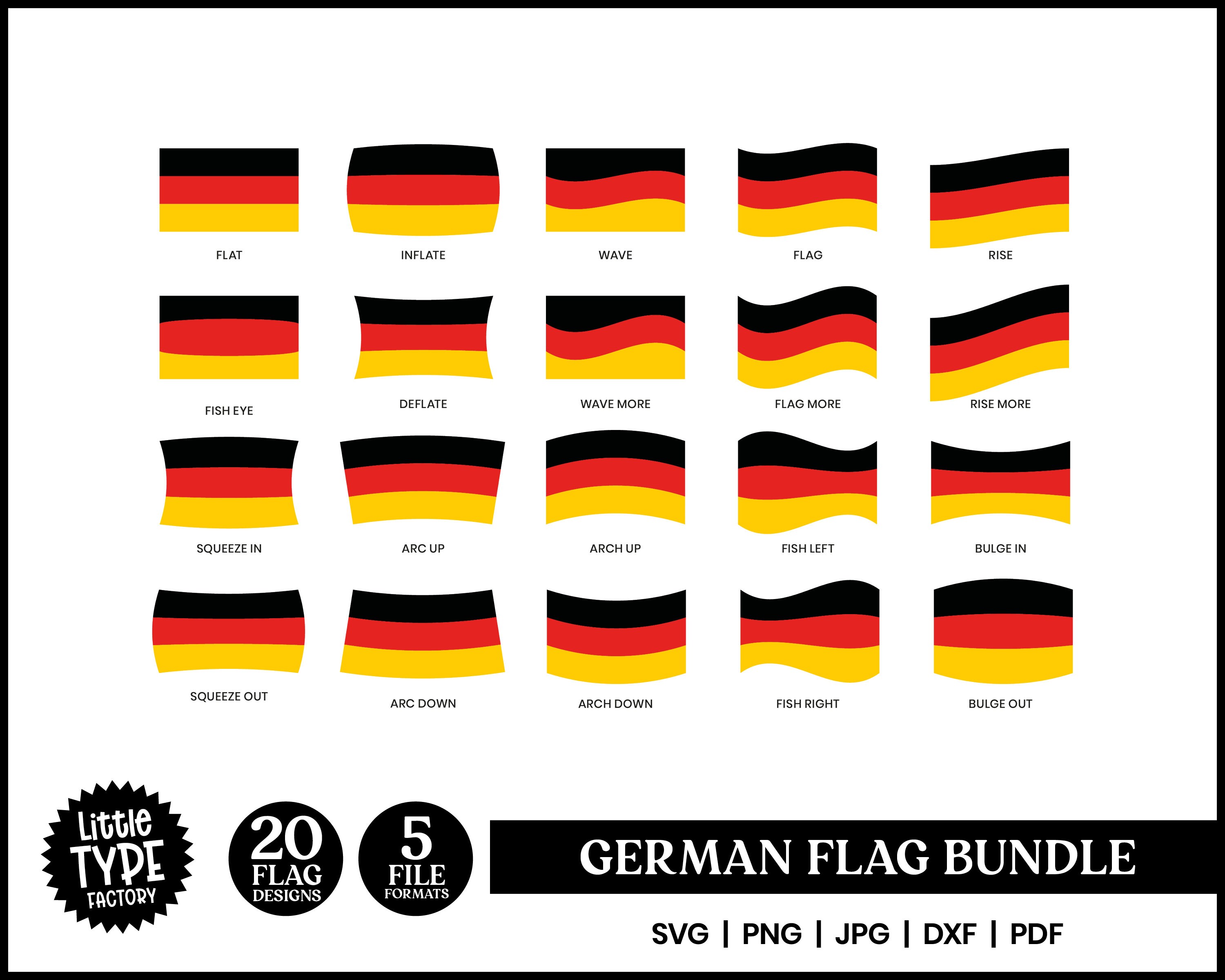 GERMANY FLAG SVG Bundle German Flag Pngs - Etsy