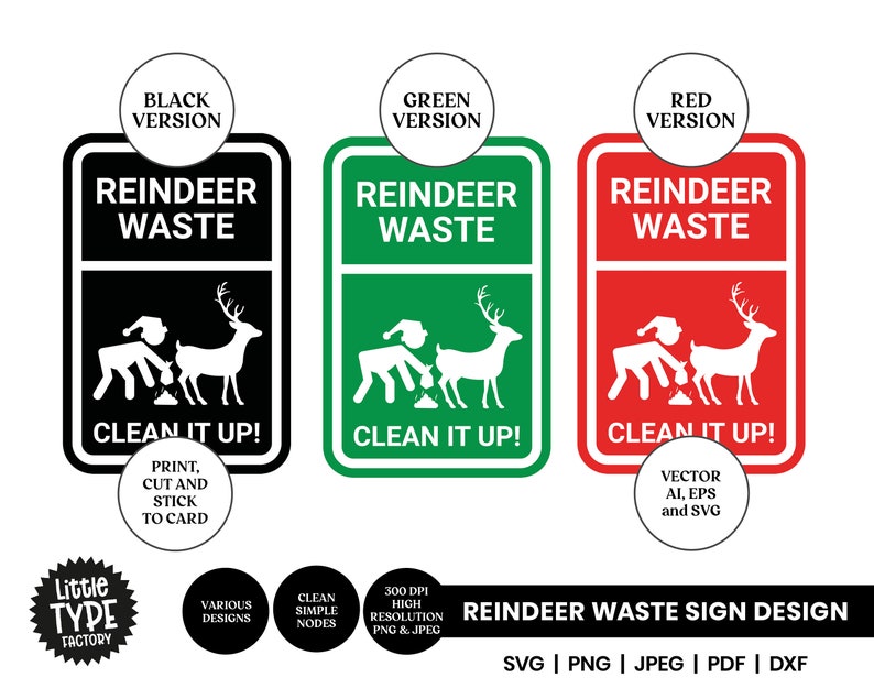 Signo de caca de reno Diseño CLIPART SVG & PNG - Etsy México