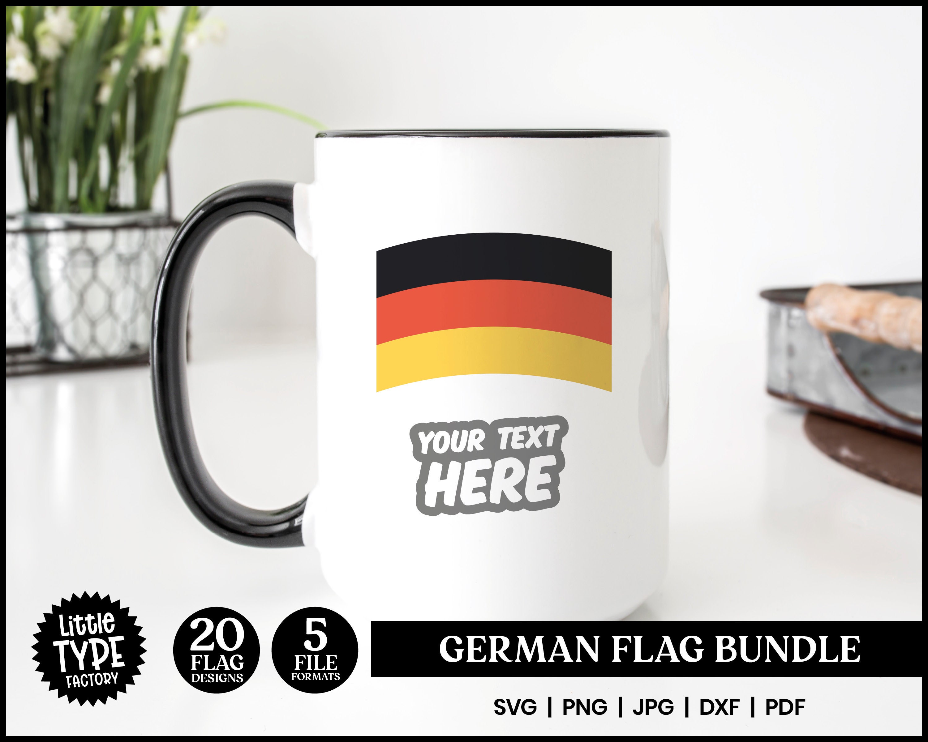 GERMANY FLAG SVG Bundle German Flag Pngs - Etsy