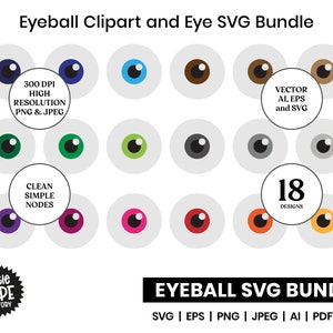 Eyeball SVG Bundle | Eye PNG Clipart - Etsy