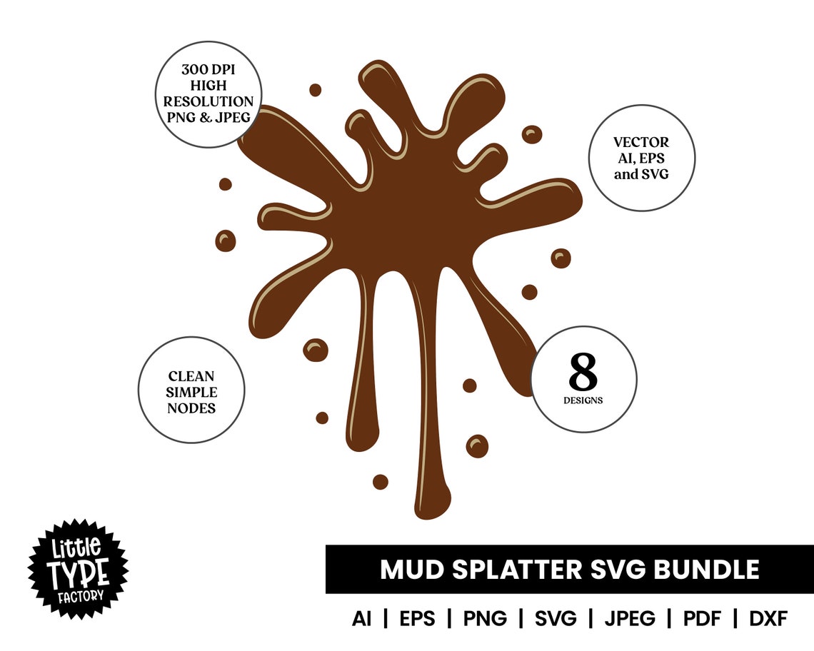MUD SPLATTER SVG Bundle - Etsy