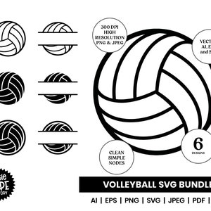 VOLLEYBALL SVG & Volleyball PNG Bundle - Etsy
