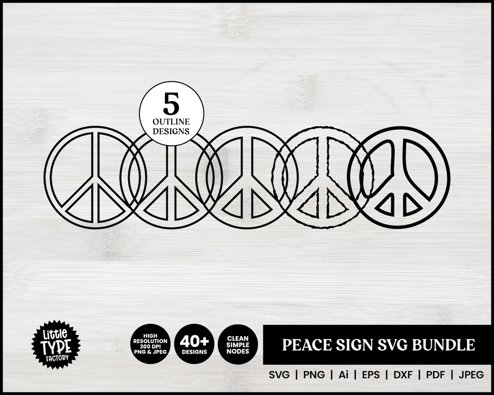 PEACE SIGN SVG Bundle Peace Clipart Pngs - Etsy