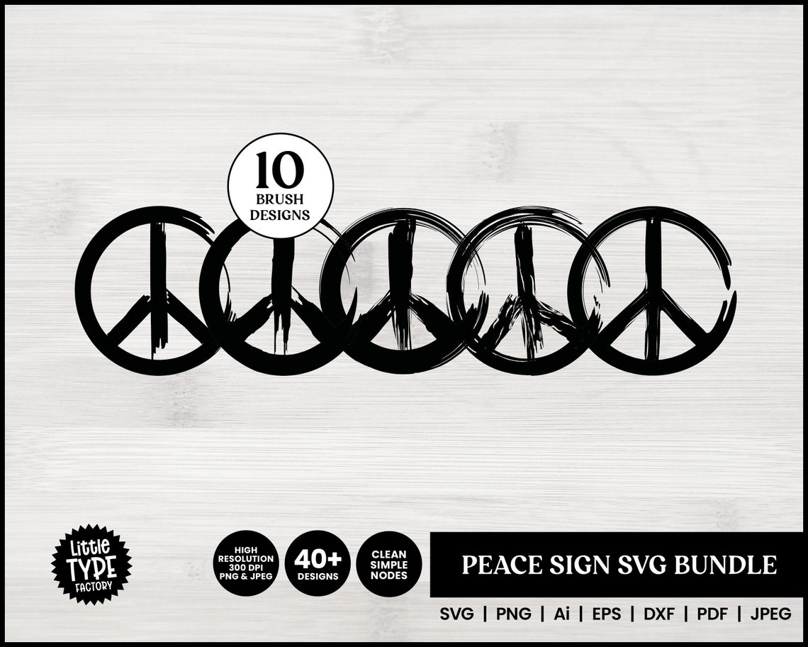 PEACE SIGN SVG Bundle Peace Clipart Pngs - Etsy