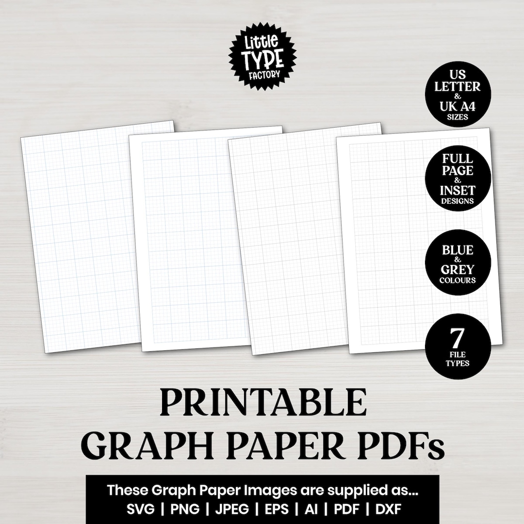 Graph Paper PDF Templates | Graph Paper Images - Etsy