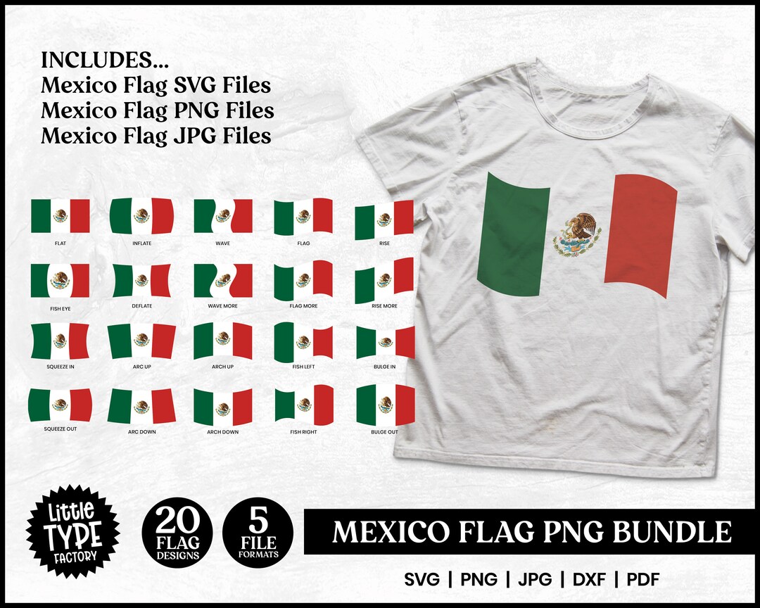 MEXICO FLAG PNG Bundle | Mexican Flag Svgs - Etsy