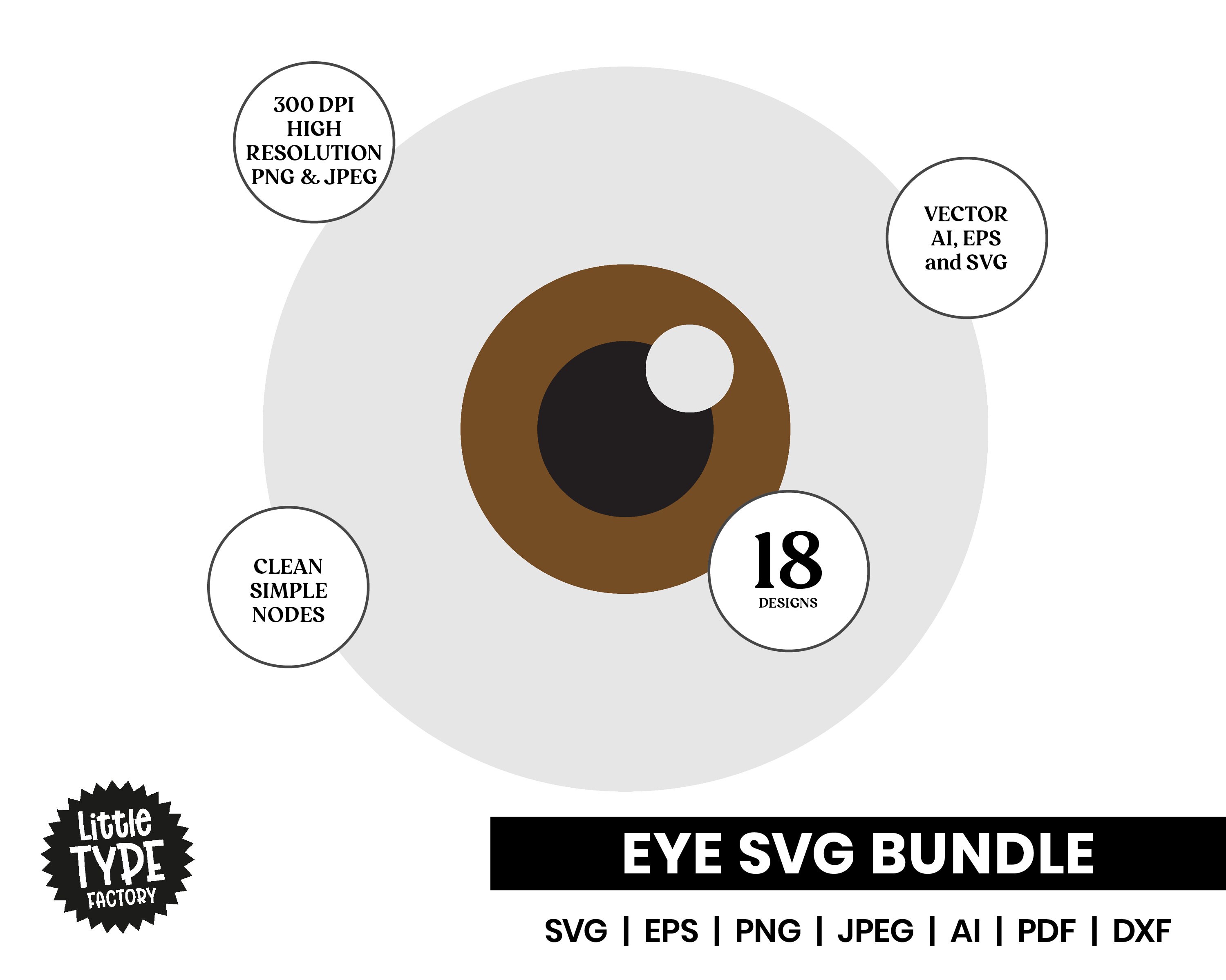 Eyeball SVG Bundle Eye PNG Clipart - Etsy