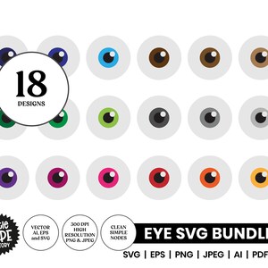 Eyeball SVG Bundle | Eye PNG Clipart - Etsy