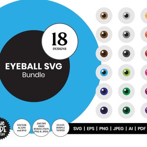 Eyeball SVG Bundle | Eye PNG Clipart - Etsy
