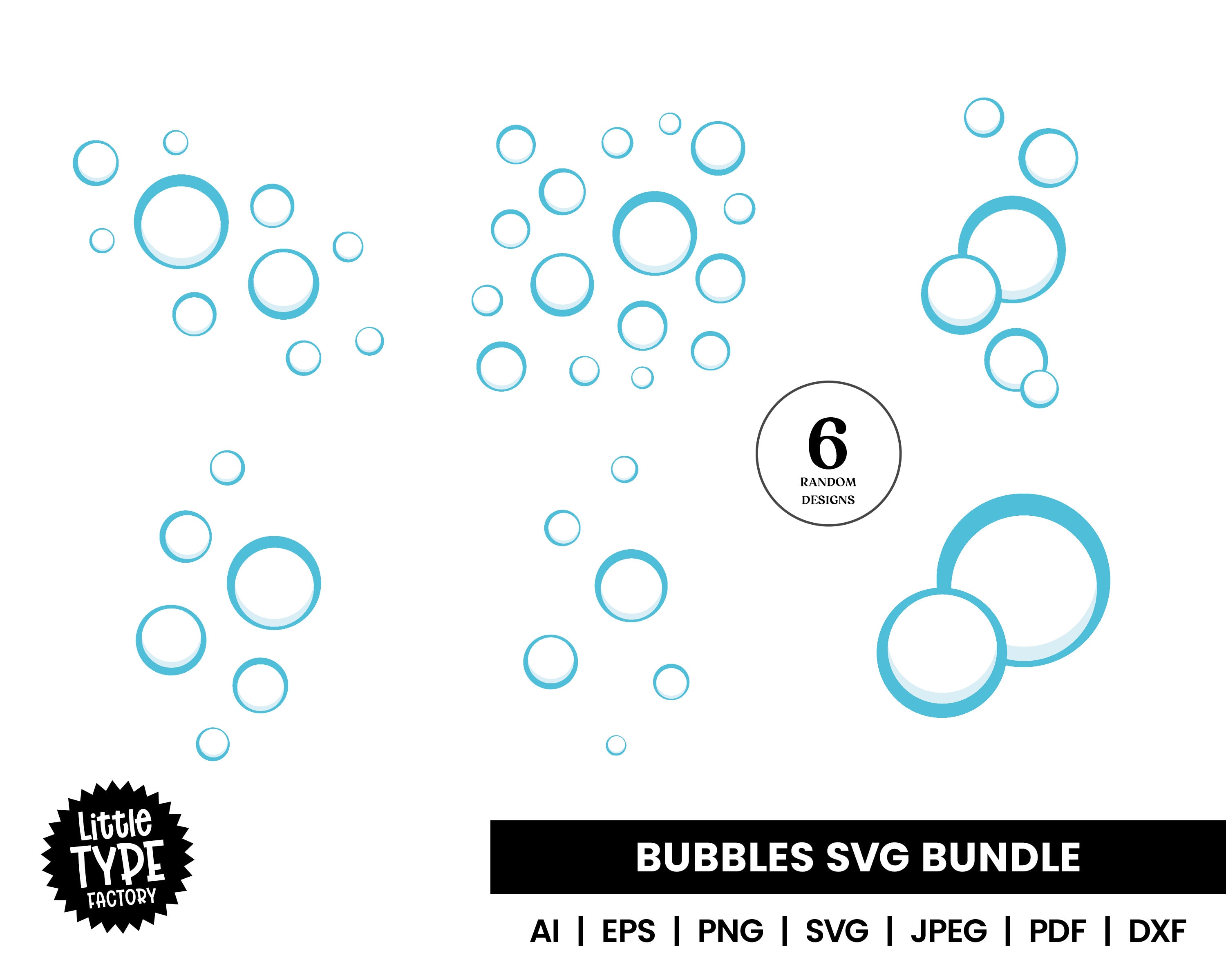 BUBBLES SVG Bundle Bubble PNG Clipart Set - Etsy