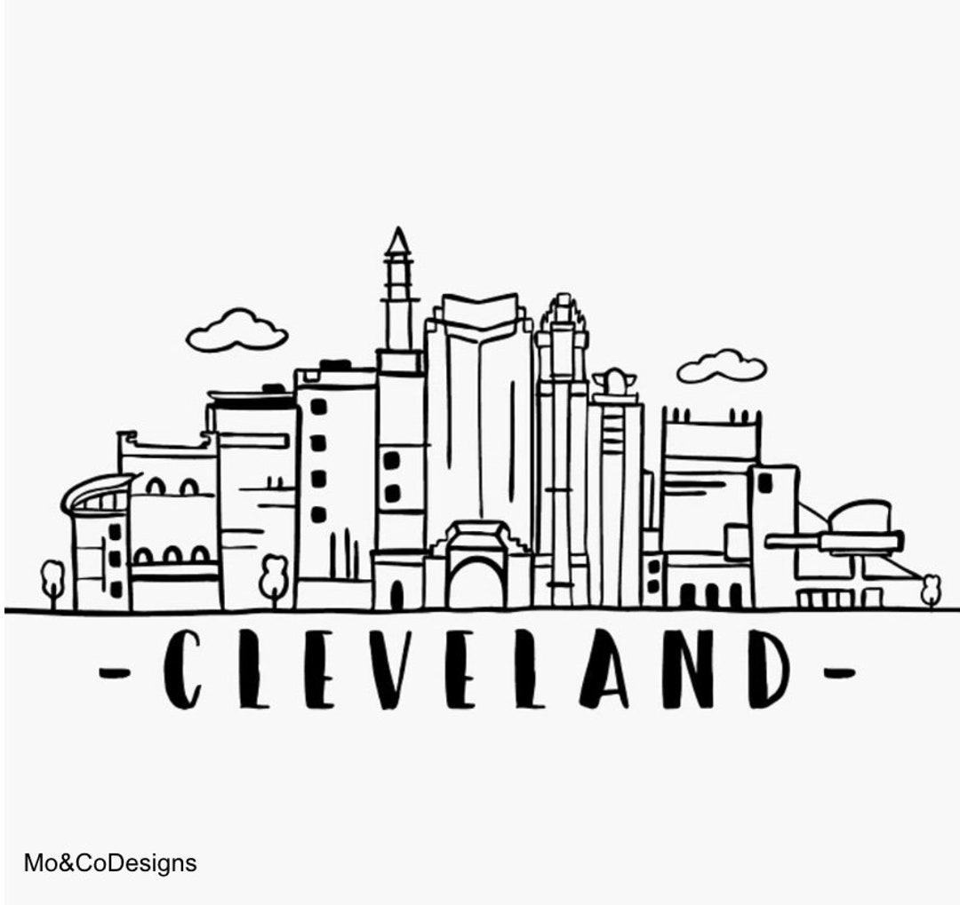 CLEVELAND CITY SKYLINE Svg File - Etsy