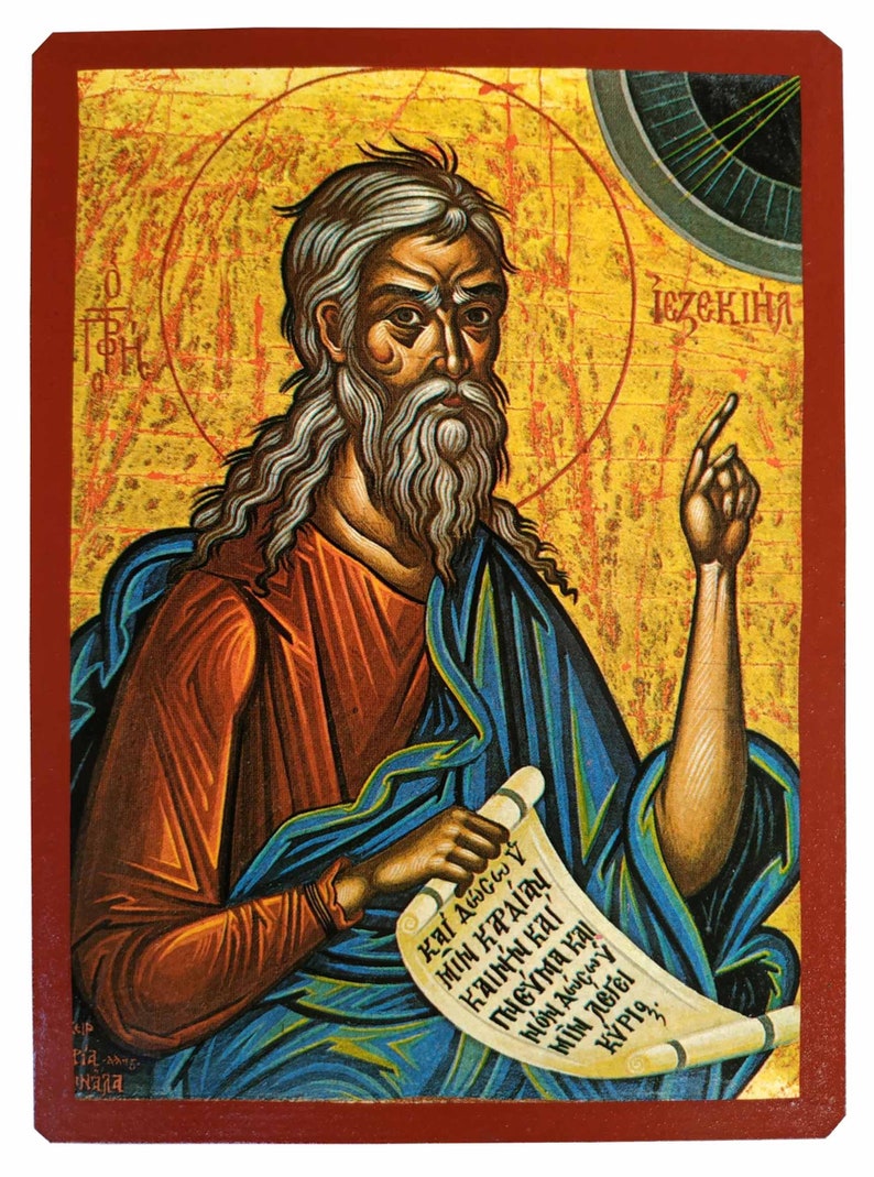 Holy Prophet Ezekiel Byzantine icon orthodox icon handmade | Etsy