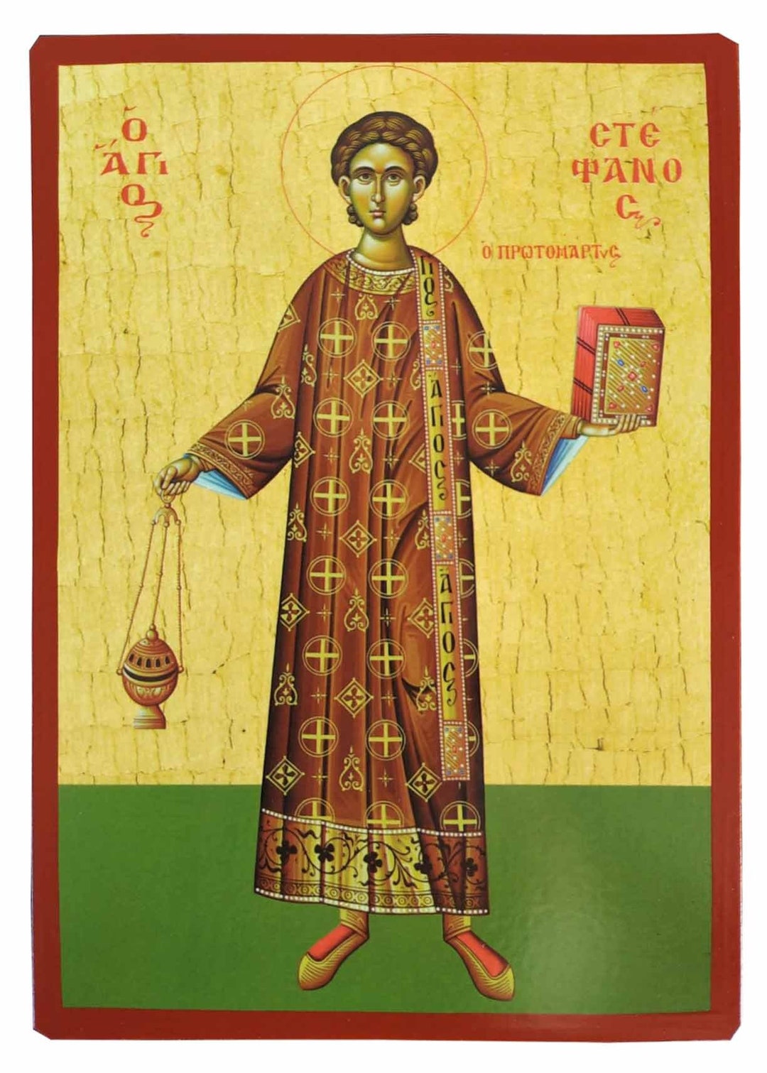 Saint Stephen the First Martyr Full Body Byzantine Icon - Etsy