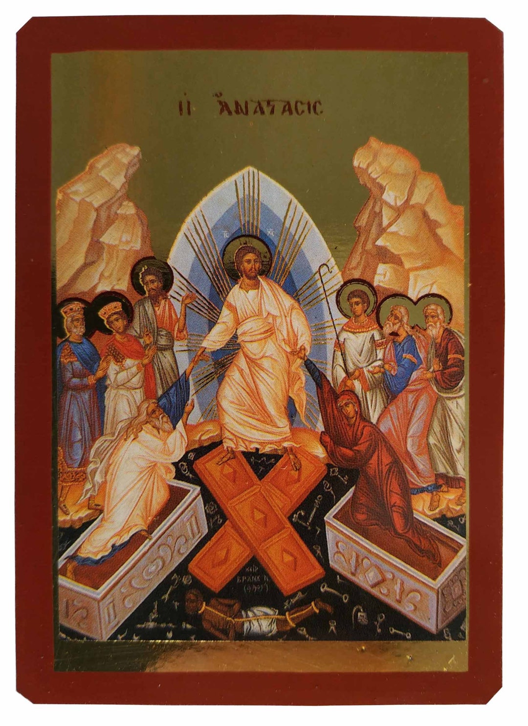 Resurrection christ's Descent Into Hell, Byzantine Icon, Orthodox Icon ...