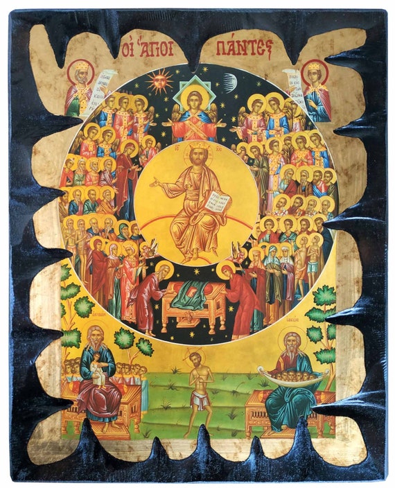 All Saints divine Chorus Byzantine Icon Orthodox | Etsy