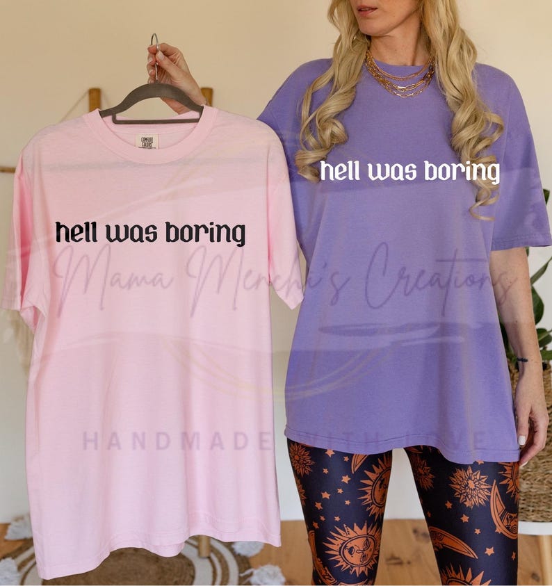 Hell Was Boring Sublimation DTF PNG SVG Digital Download - Etsy