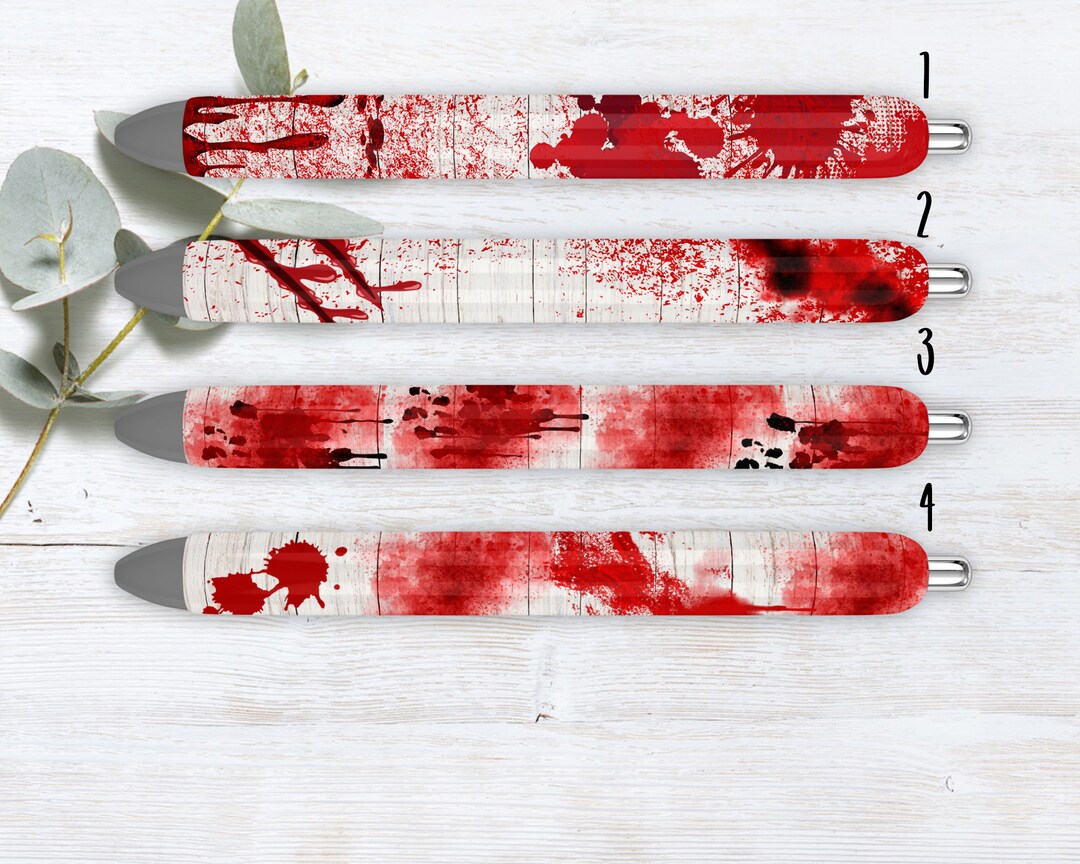 Blood Splatter Crime Scene Refillable Retractable Gel Pen - Etsy