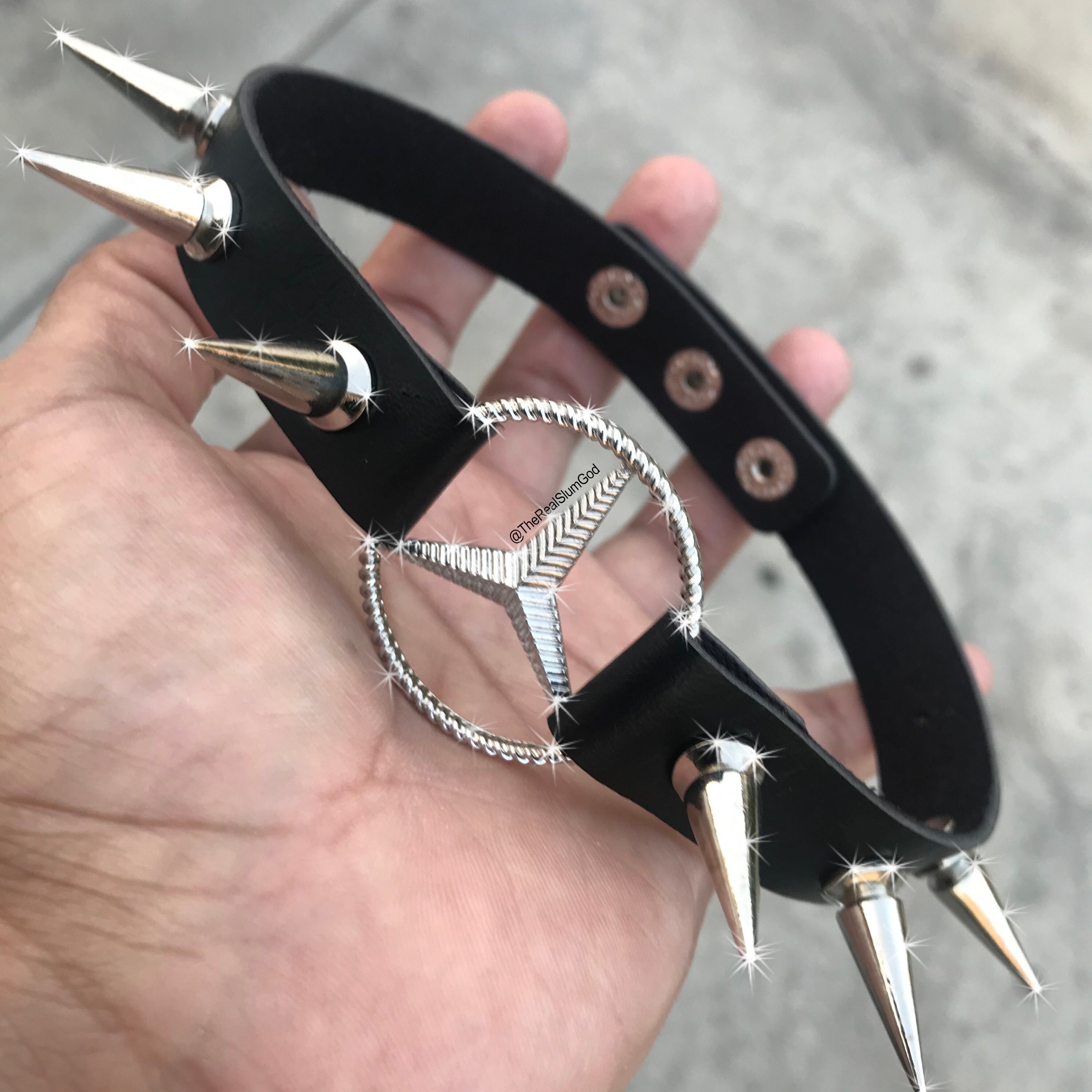 Beautiful Black Benz Truck Spiked Choker - Etsy