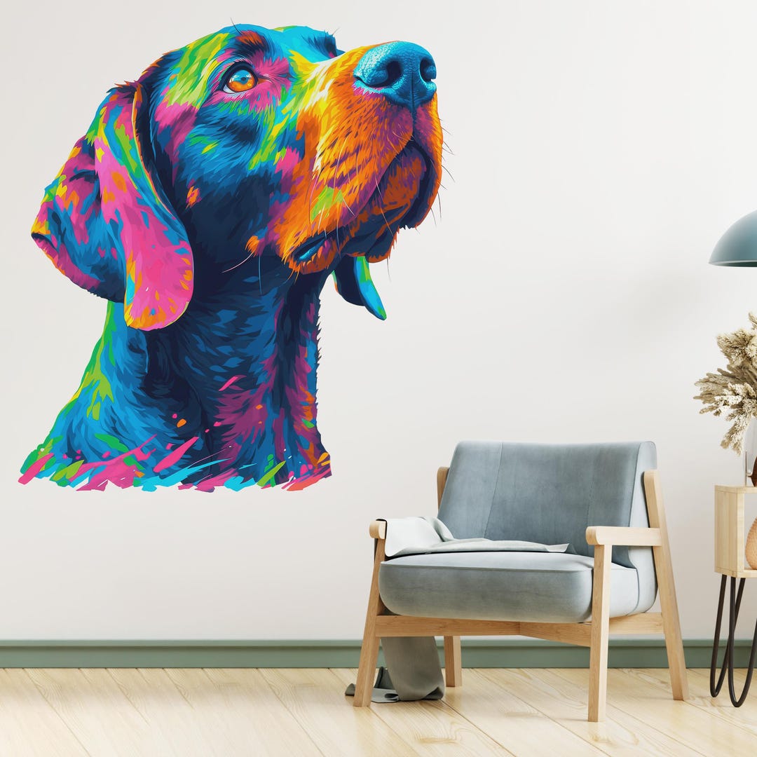 Pet Hotel Colorful Dog Breed Wall Welcome Decal, Modern Home and ...