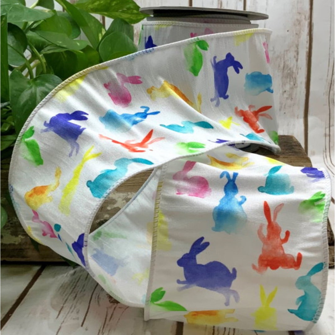 EASTER WIRED RIBBON | Pastel Rabits | D.stevens® Ribbon | Dupion ...