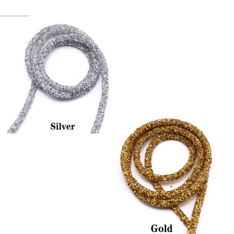 CHUNKY GLITTER ROPE 7mm Hollow Glitter Cording Jewelry - Etsy
