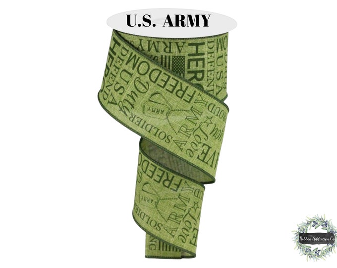 U.S. ARMY RIBBON WIRED Ribbon 2.5 X 10 Yds Retirement Ribbon Memorial ...