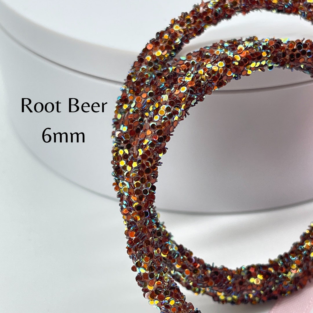 Glitter Tubing | GLITTER RESIN ROPE | Root Beer | Sold by the Yard ...