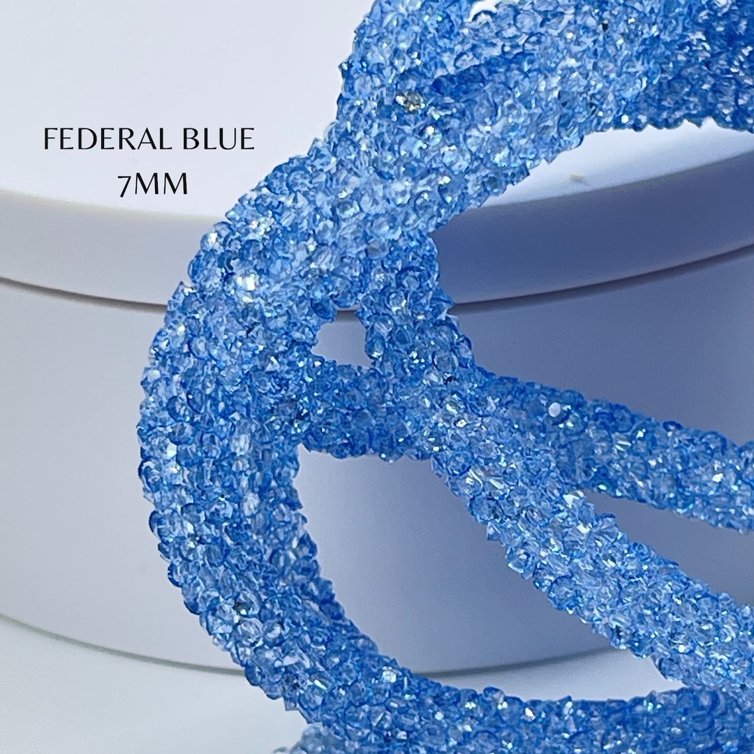 NEW COLOR GLITTER Rope | Federal Blue | 7mm | Used for Flower Centers ...