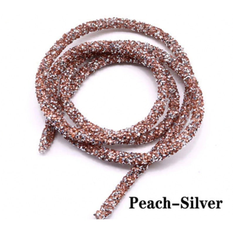 CHUNKY GLITTER ROPE 7mm Hollow Glitter Cording Jewelry - Etsy