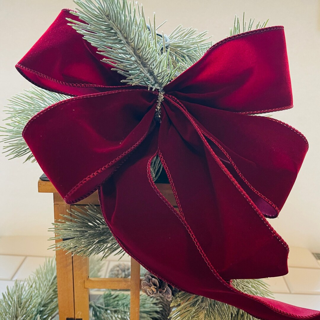 BURGUNDY Wired VELVET RIBBON Reversed is Satin 2.5 X 5yd Increments ...