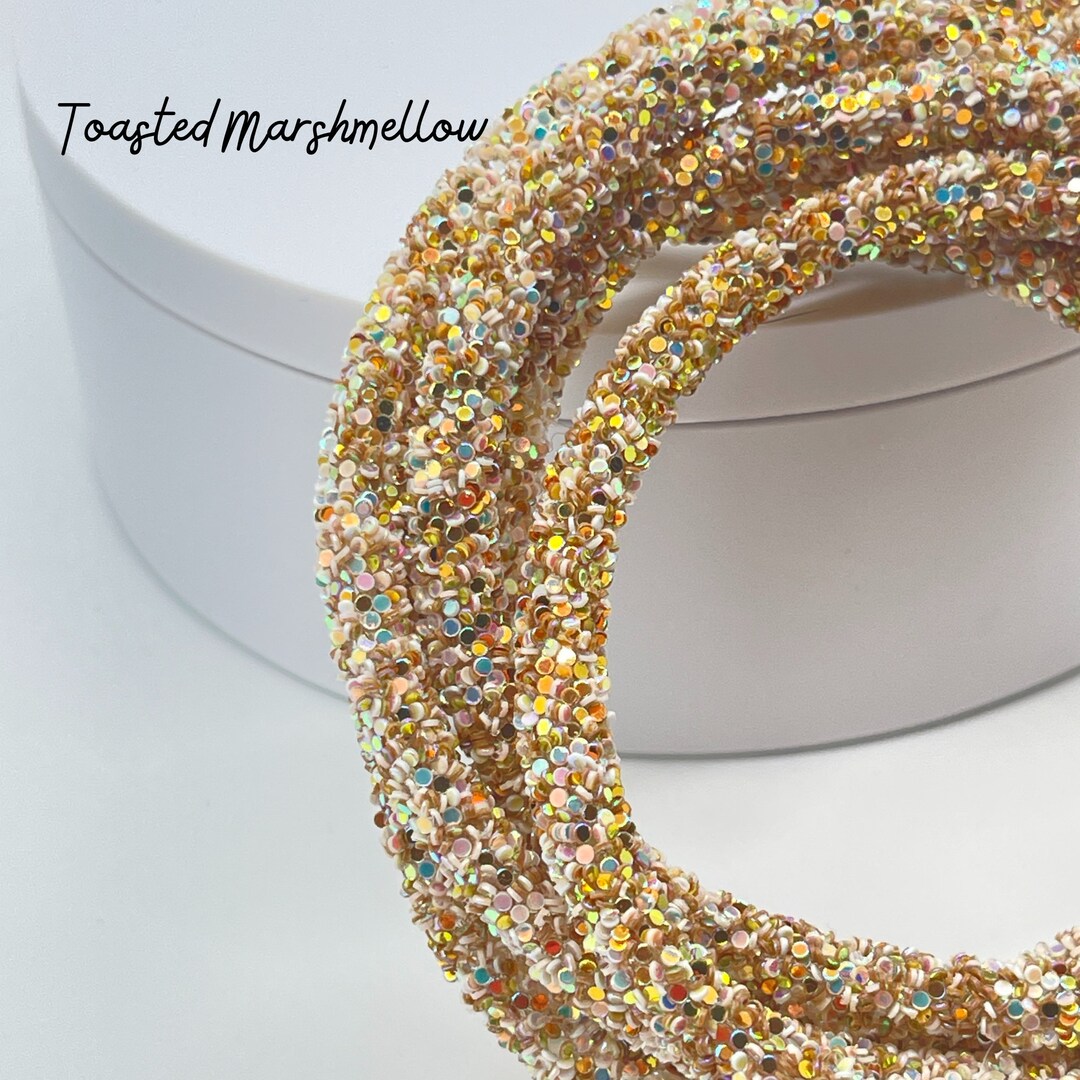 Toasted Marshmallow Glitter Rope: 6mm Craft Tubing - Sold by the Yard ...