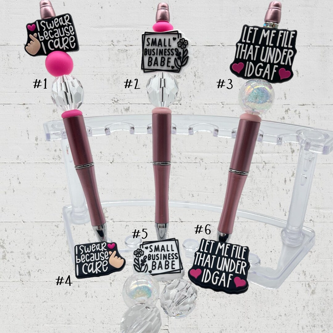 One Beadable Pen Kit With Sassy Topper Focal Beads | Includes ...