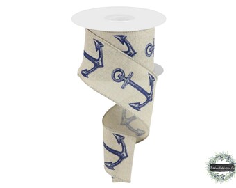 Nautical Wired Ribbon - Etsy