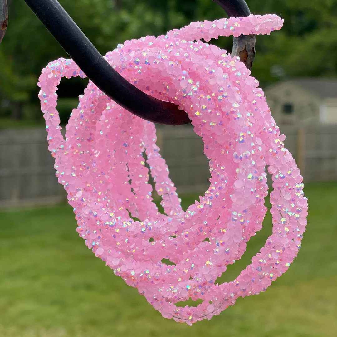 Glitter Tubing GLITTER RESIN ROPE Pink Sold by the Yard - Etsy