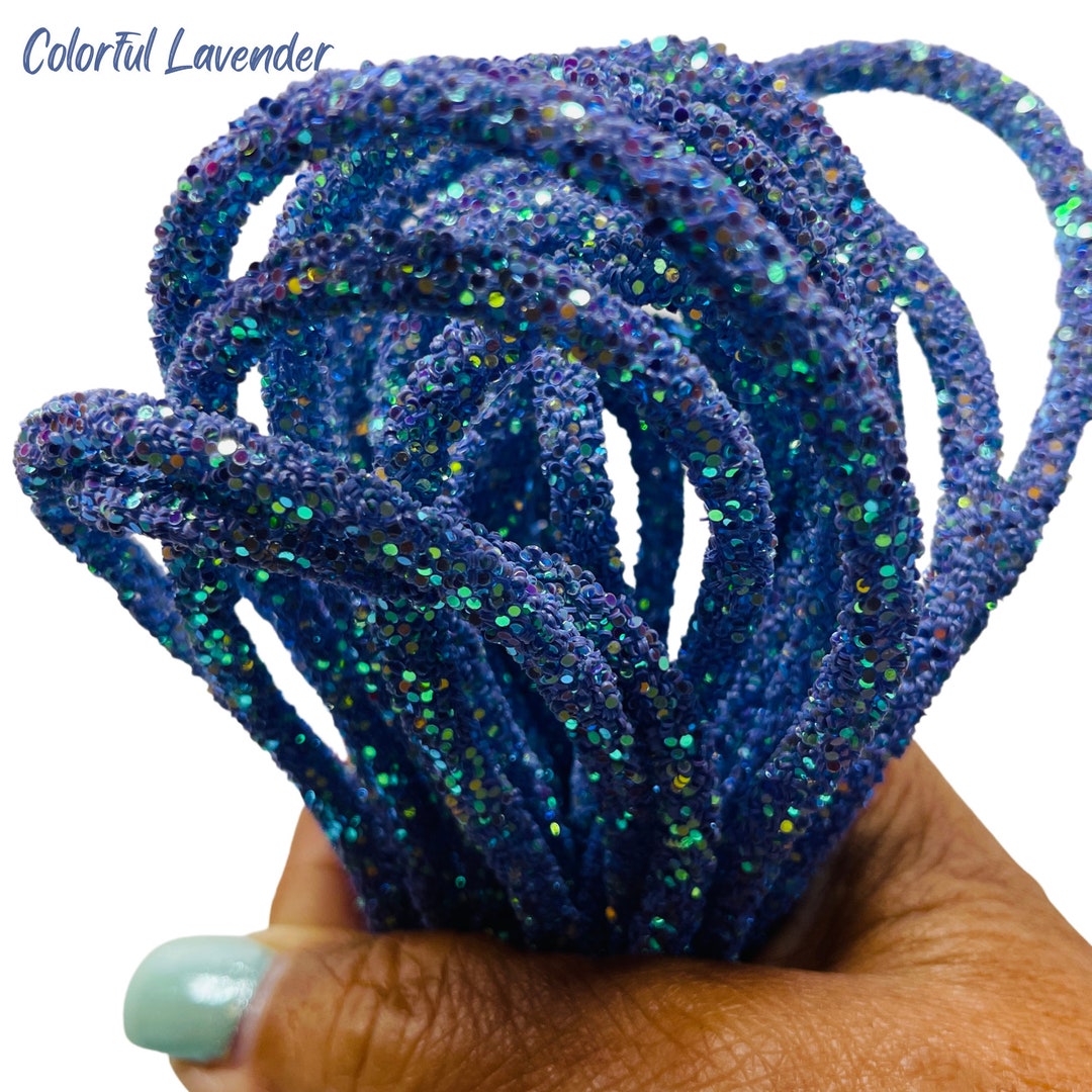 GLITTER TUBING Glitter Rope COLORFUL Lavender Rhinestone Rope Jewelry ...