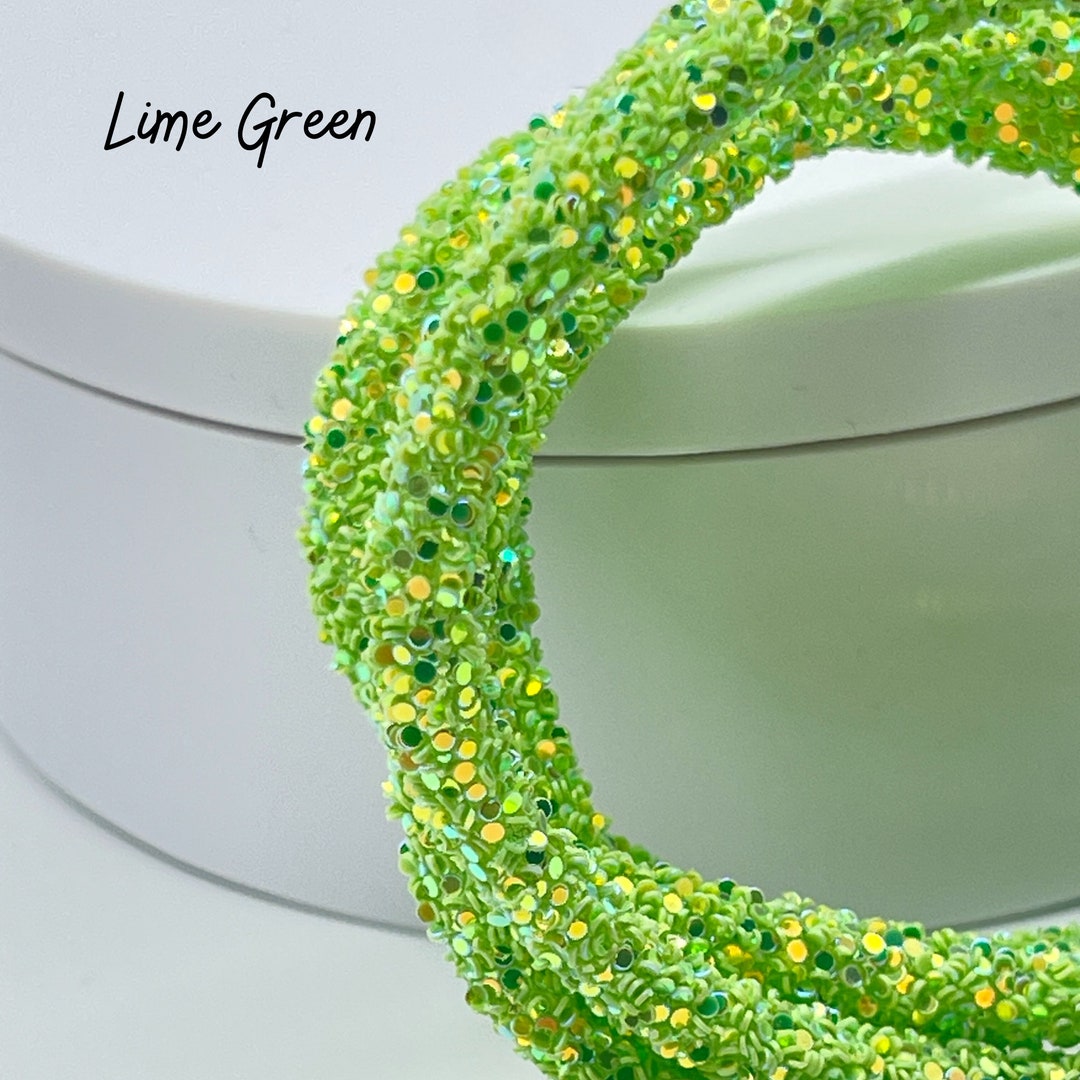 Glitter Tubing GLITTER RESIN ROPE Lime Green Sold by the Yard Make ...