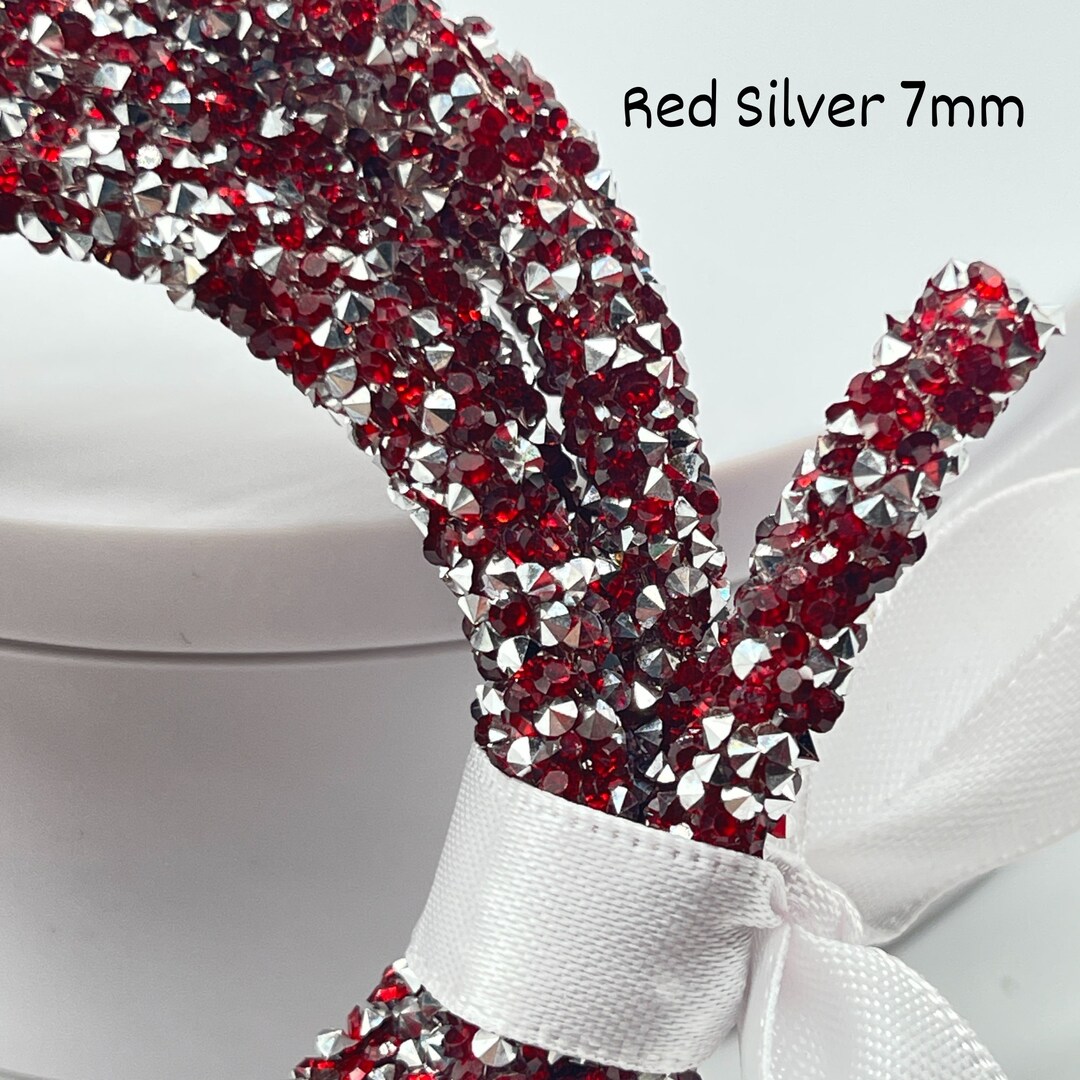 Chunky Glitter Rope: 7mm Red & Silver Cording for DIY Crafts - Etsy