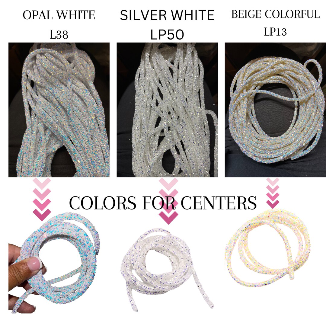 WHITE FLOWER CENTERS Glitter Wreath Flower Centers Centers for Wreaths ...