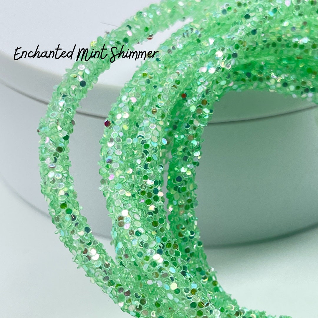 Glitter Tubing | GLITTER ROPE | Enchanted Mint Shimmer | Sold by the ...