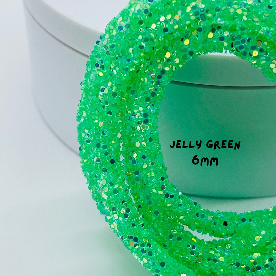NEW COLOR | Jelly GREEN | 6M Glitter/rhinestone Rope/tubing | Sold by ...