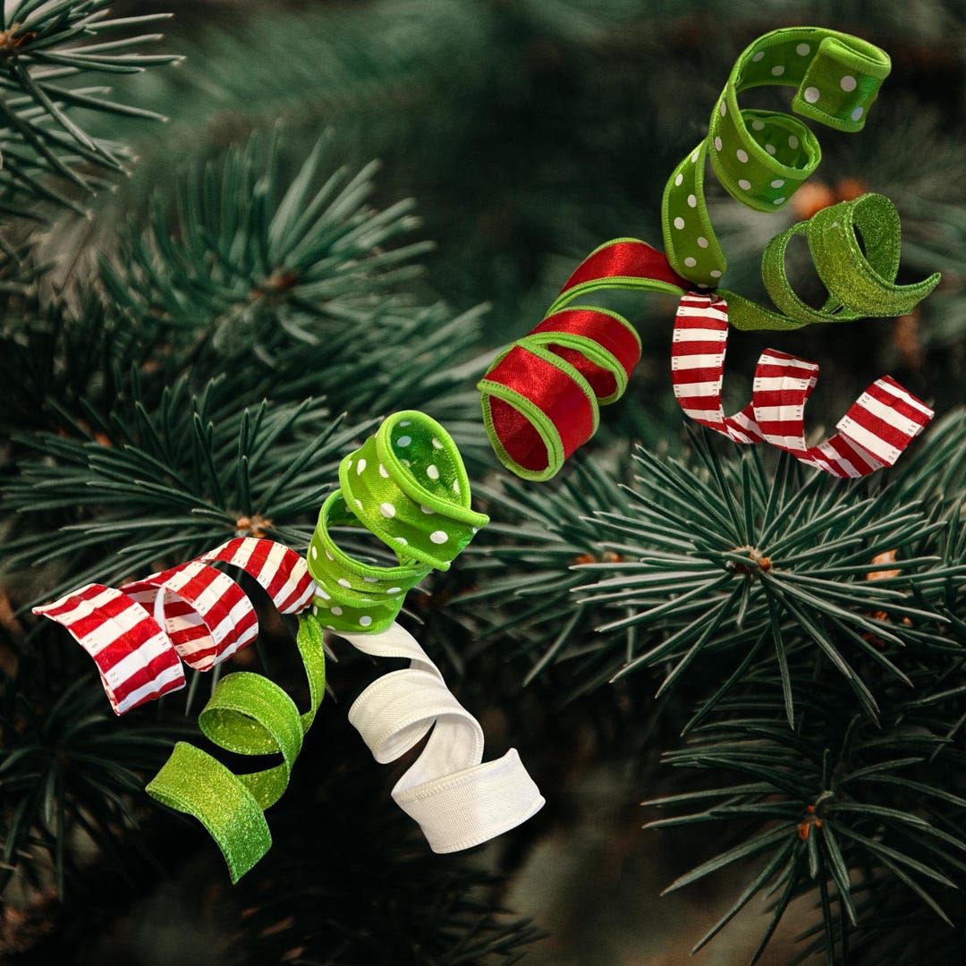 Handmade Swirl Pics for Tree's, Wreaths or Garland, Pick 3 Colors - Etsy