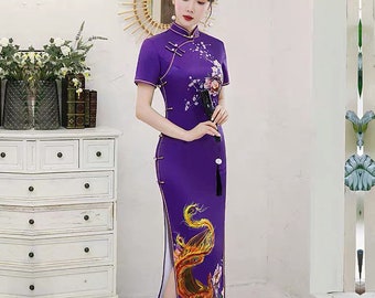 Purple Chinese Dress - Etsy