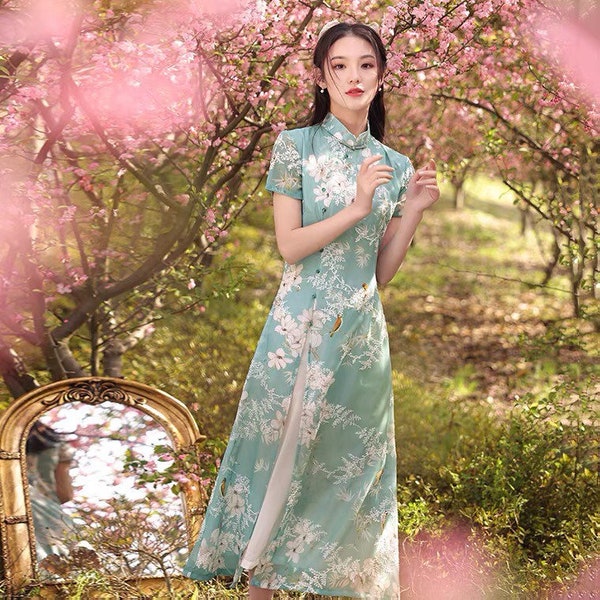Green Modern Ao Dai - Etsy