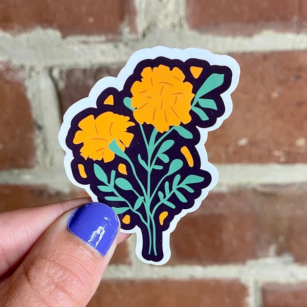 Marigold Flower Stickers - Etsy