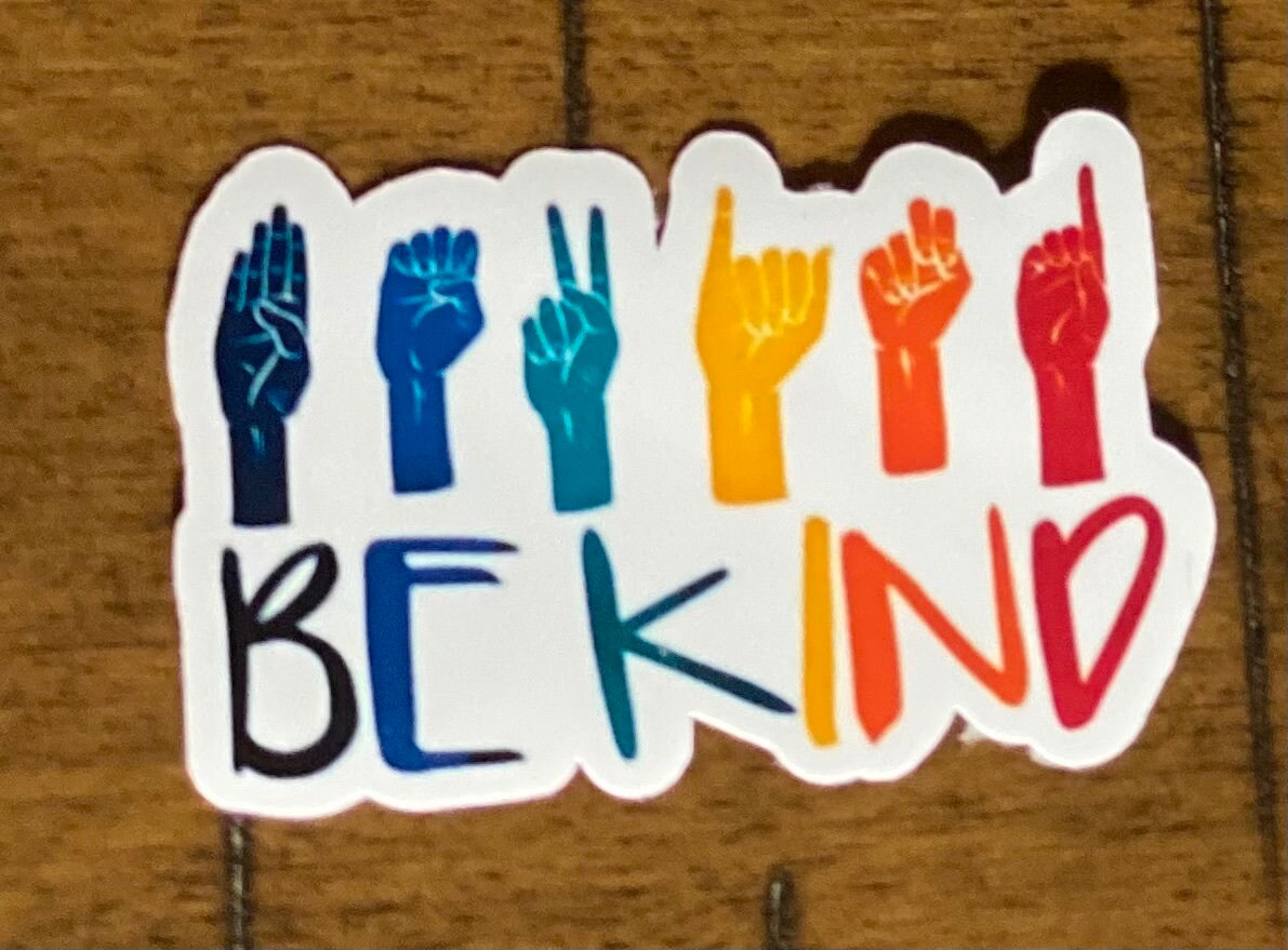 Be Kind Sign Language Diversity Sticker/decal - Etsy