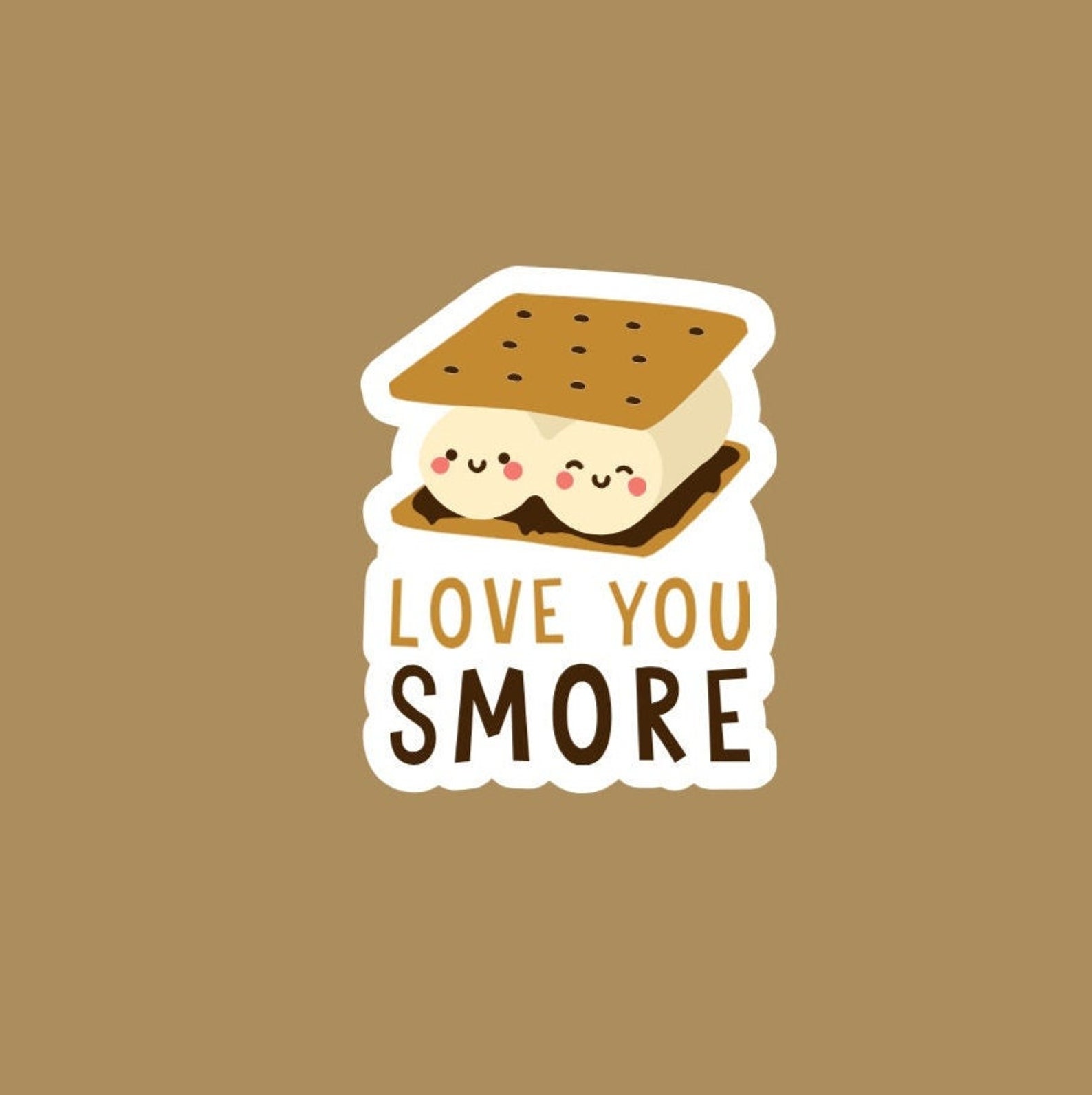 I Love You Smore! Glossy Vinyl Sticker - Etsy