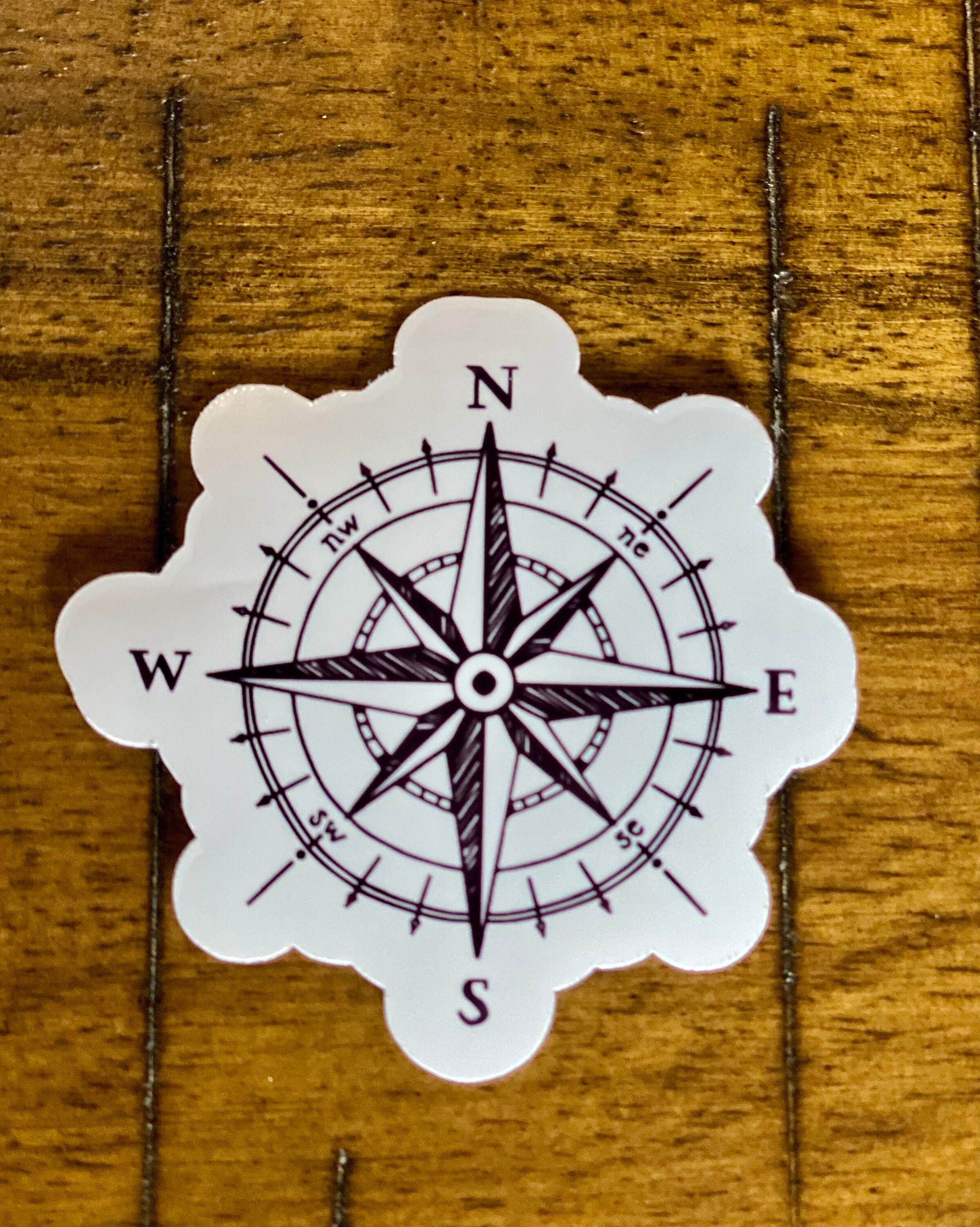 Compass Sticker Etsy