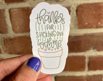 Thanks for Sticking - Etsy