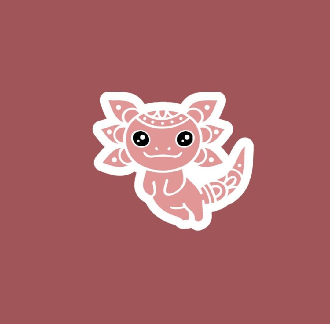 Ornate Axolotls Sticker/decal Made by Funanduniquecrafts Pink, Cute ...